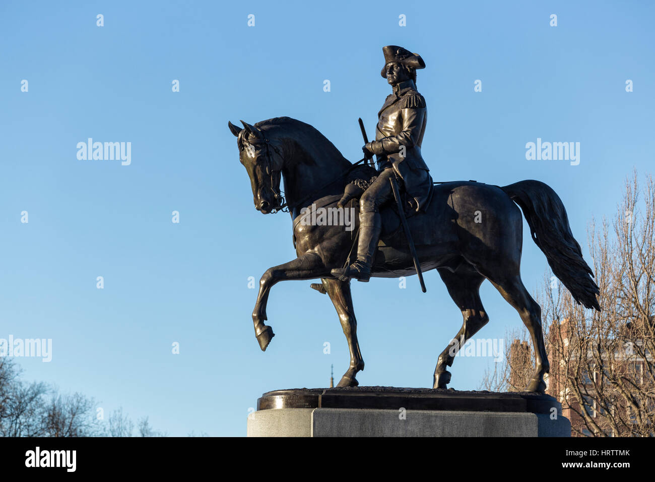 George Washington Statue Boston Stock Photo - Alamy