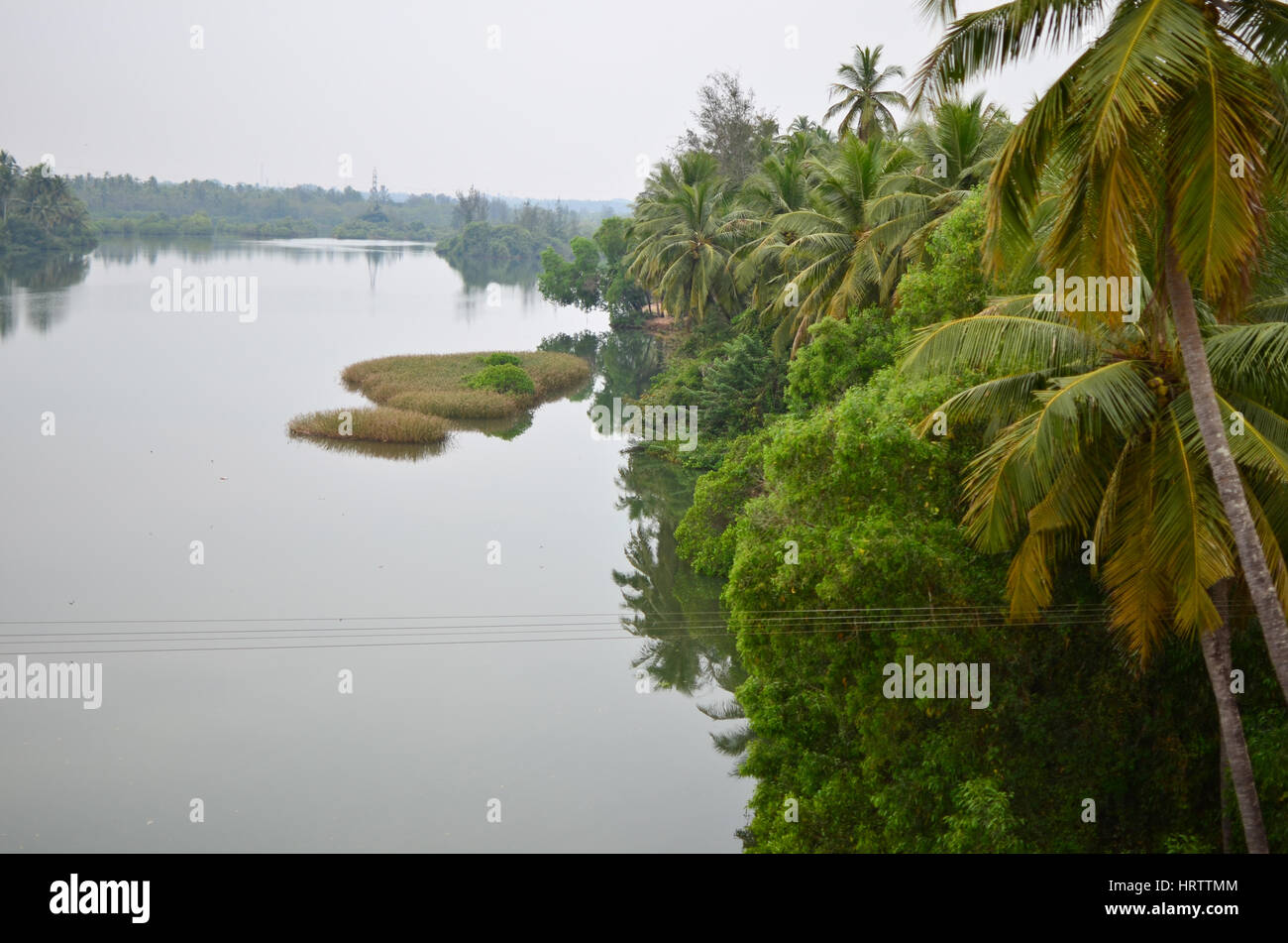 Beautiful landscape of rural India. Scene captured during a train ...