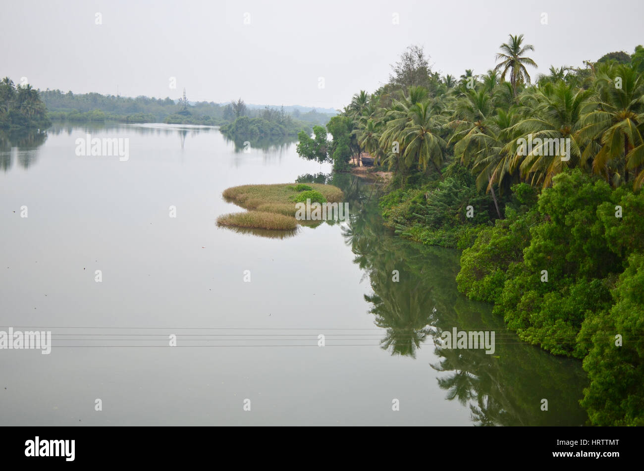 Beautiful landscape of rural India. Scene captured during a train ...