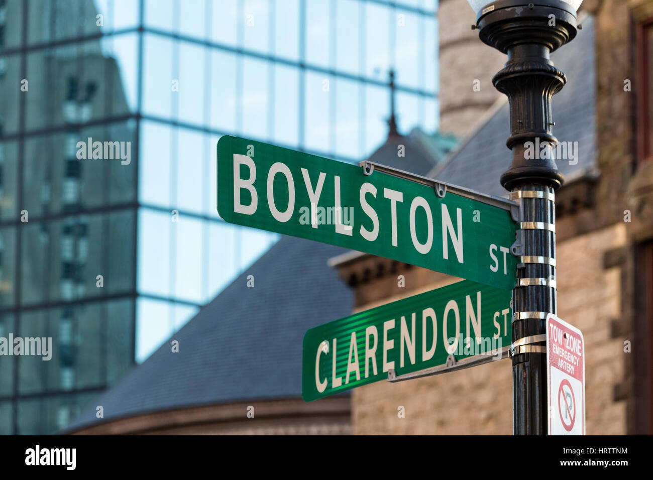 Boston's Street Signs Stock Photo - Alamy