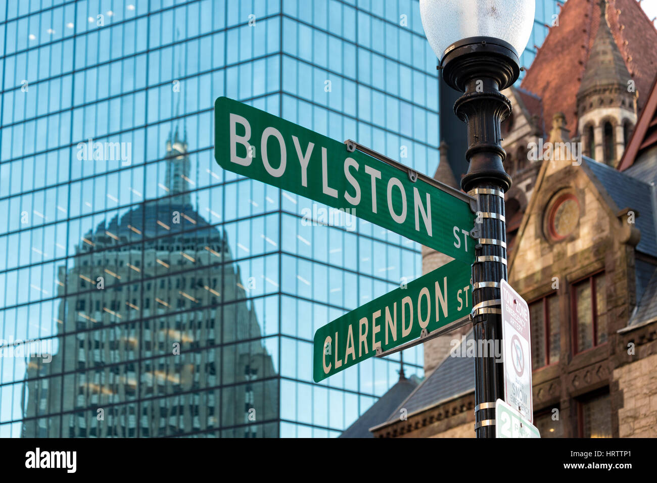 Boston's Street Signs Stock Photo - Alamy