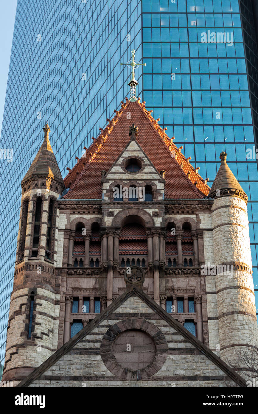 Trinity Church Details, Boston Stock Photo - Alamy