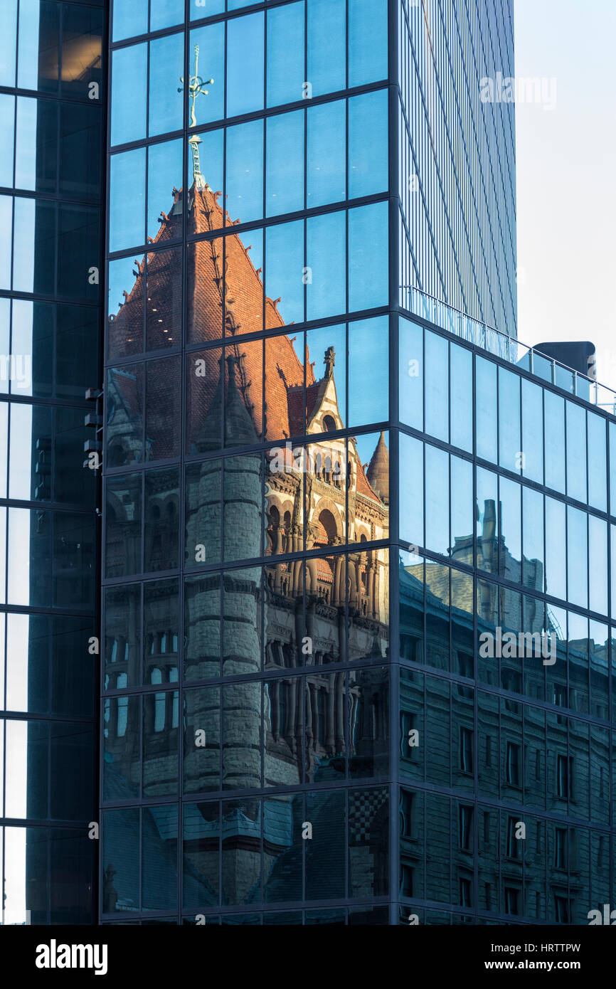 Trinity Church, Boston, Reflections Stock Photo - Alamy