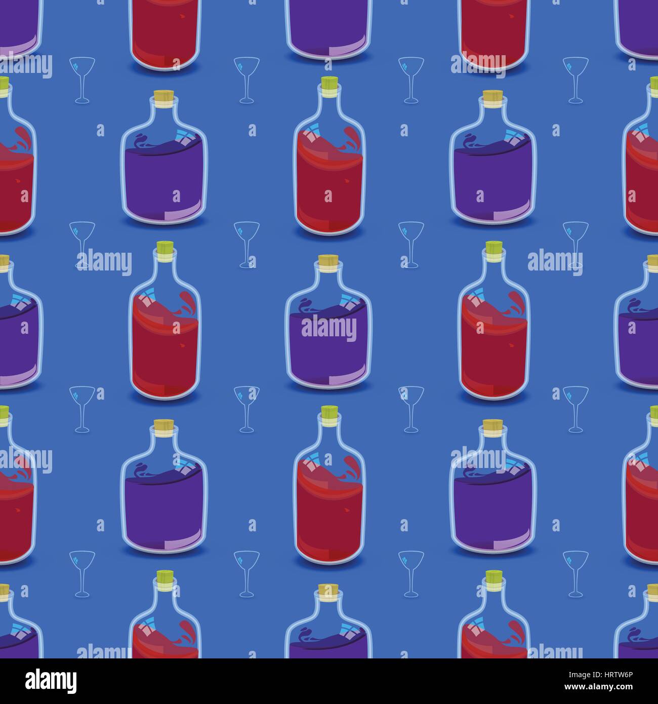 seamless pattern. bottles of booze simple form. concept of ...