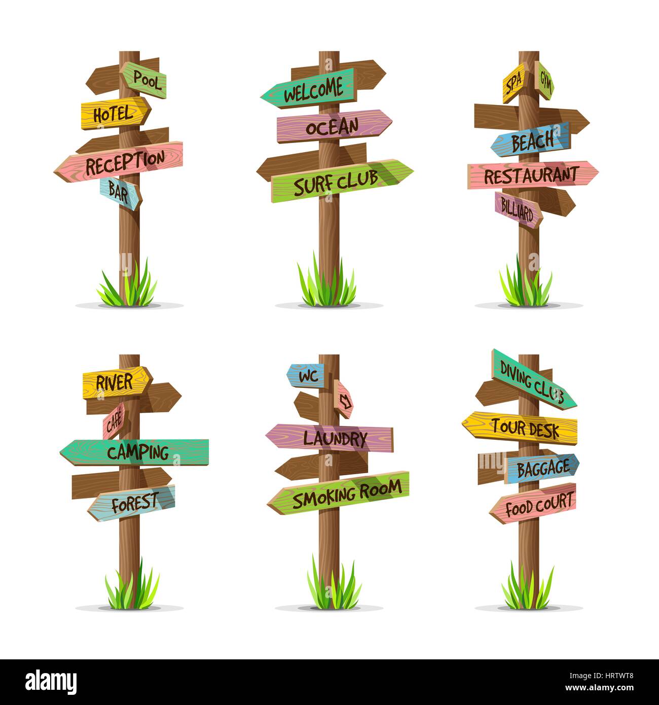 Directional signboards Stock Vector Images - Alamy