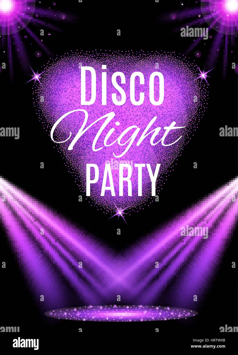 Disco party poster. Nightclub. Vector illustration Stock Vector Image ...