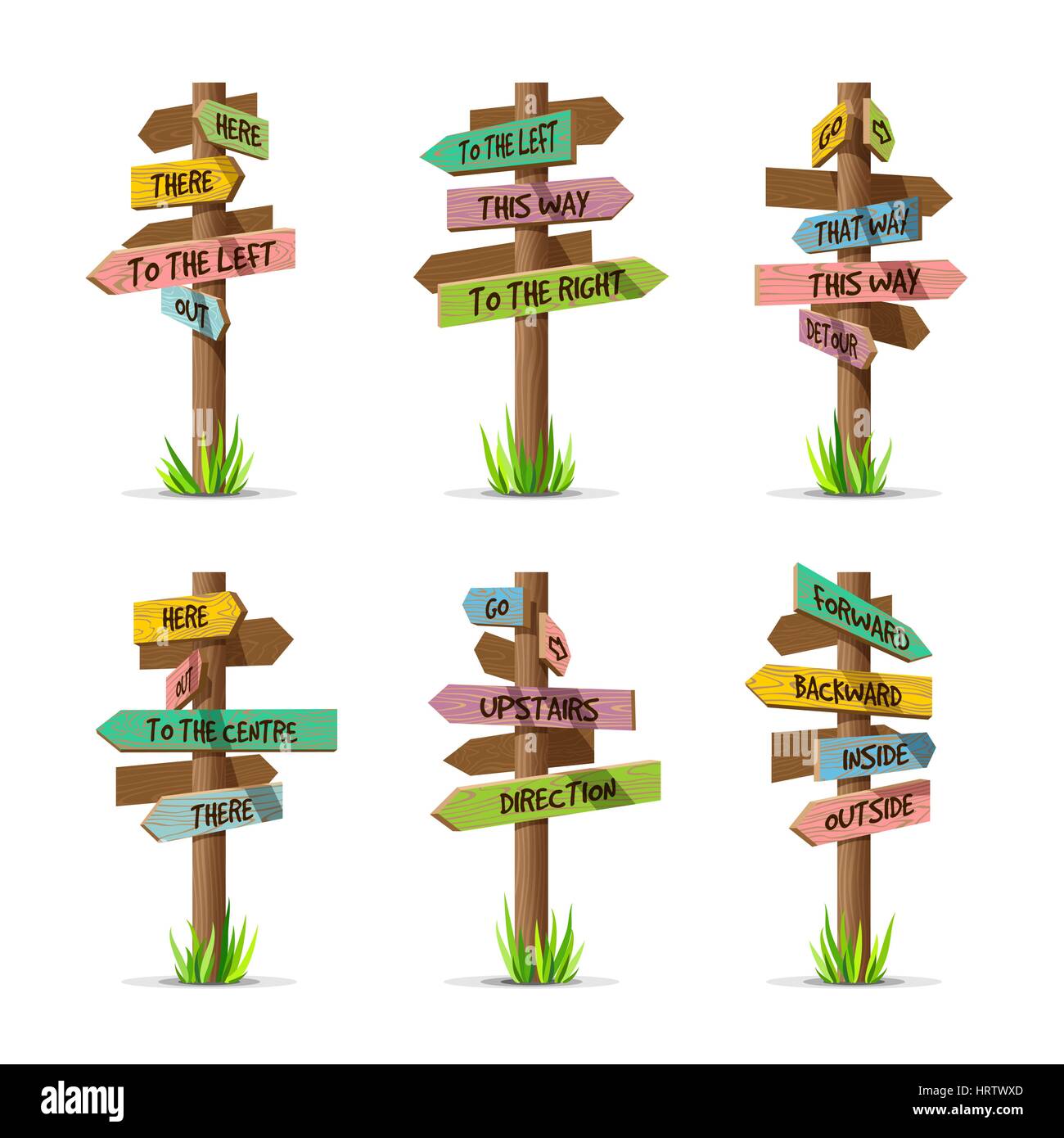 Directional signboards Stock Vector Images - Alamy