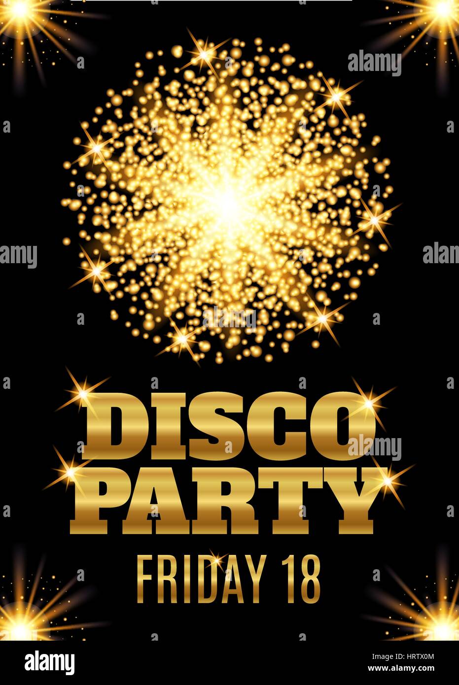 Disco party poster template with shining element. Vector illustration ... Disco party poster template with shining element. Vector illustration ...