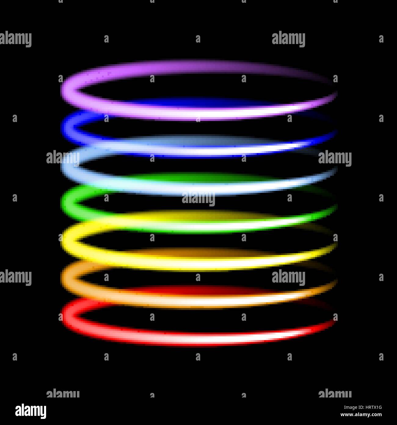 Neon rainbow light effects. Vector illustration Stock Vector Image ...