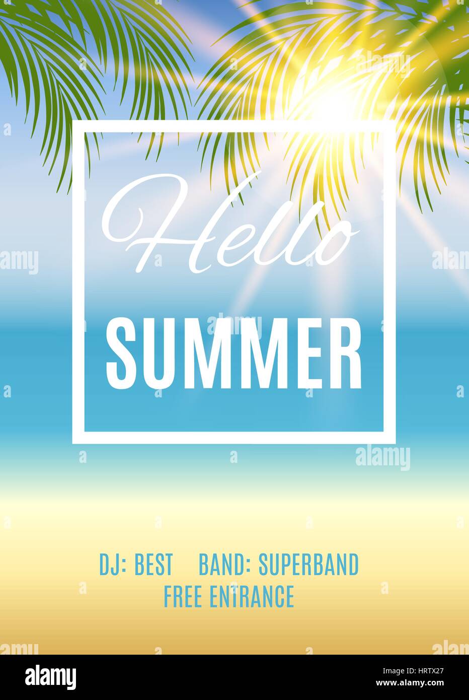 Summer party poster background. Vector illustration Stock Vector Image ... Summer party poster background. Vector illustration Stock Vector Image ...