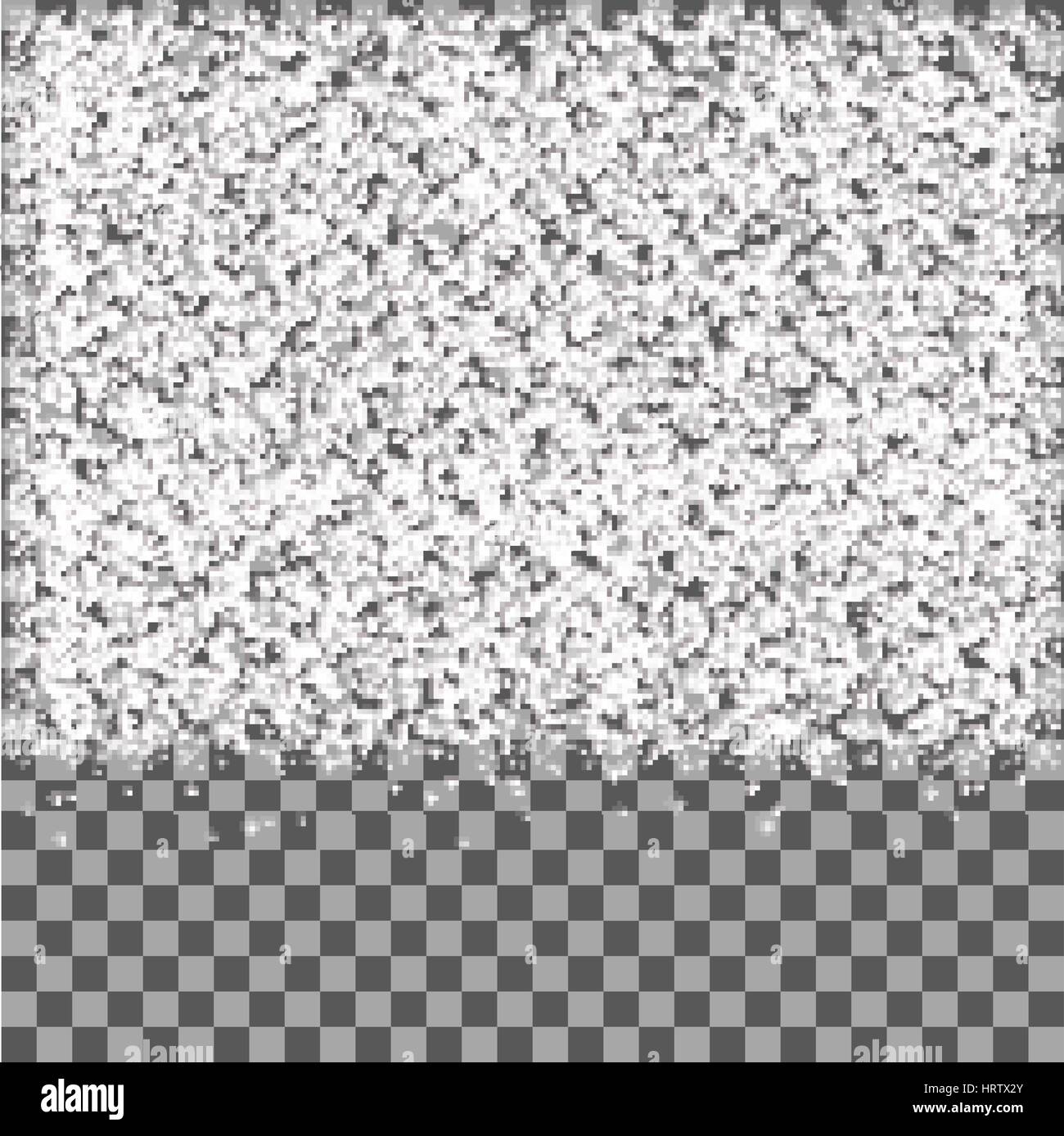 Falling white snow isolated on transparent background. Snowfall. Vector ...