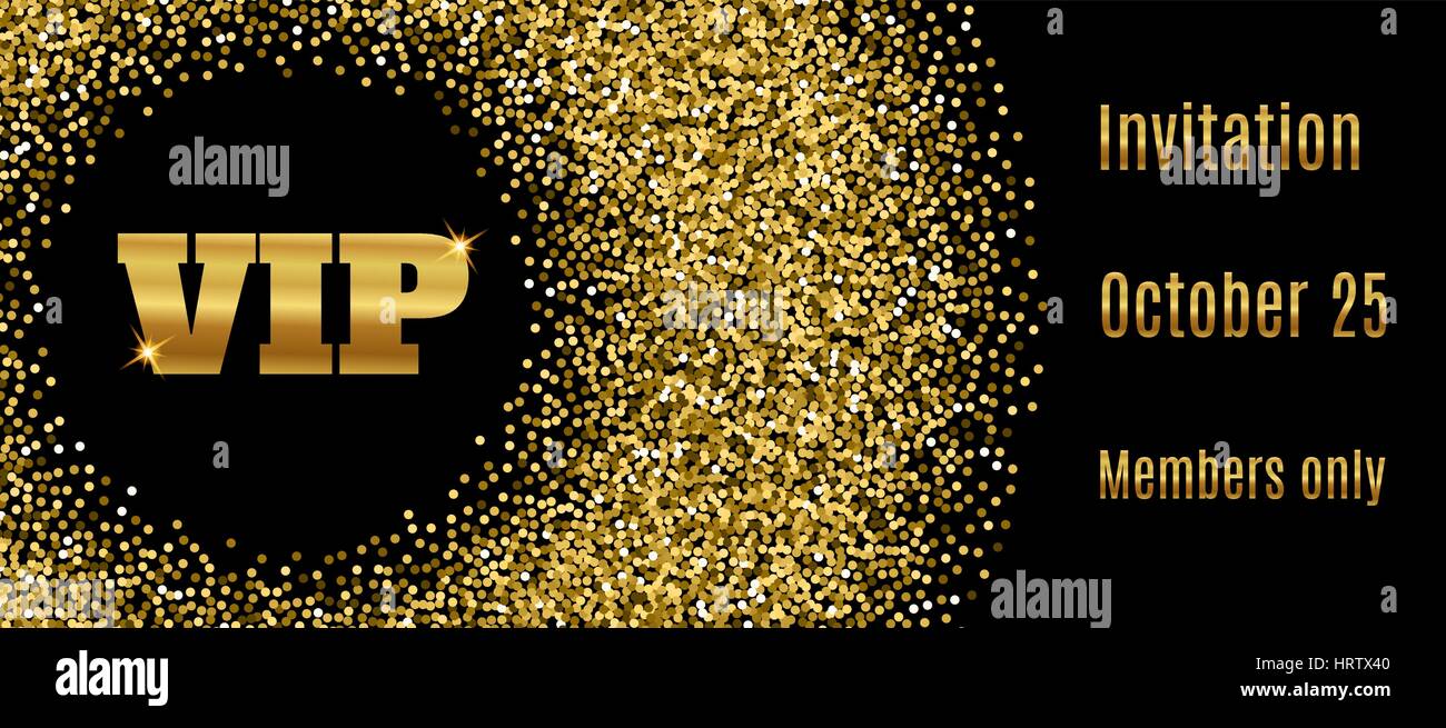 VIP club party premium invitation card poster flyer with glow particles ...