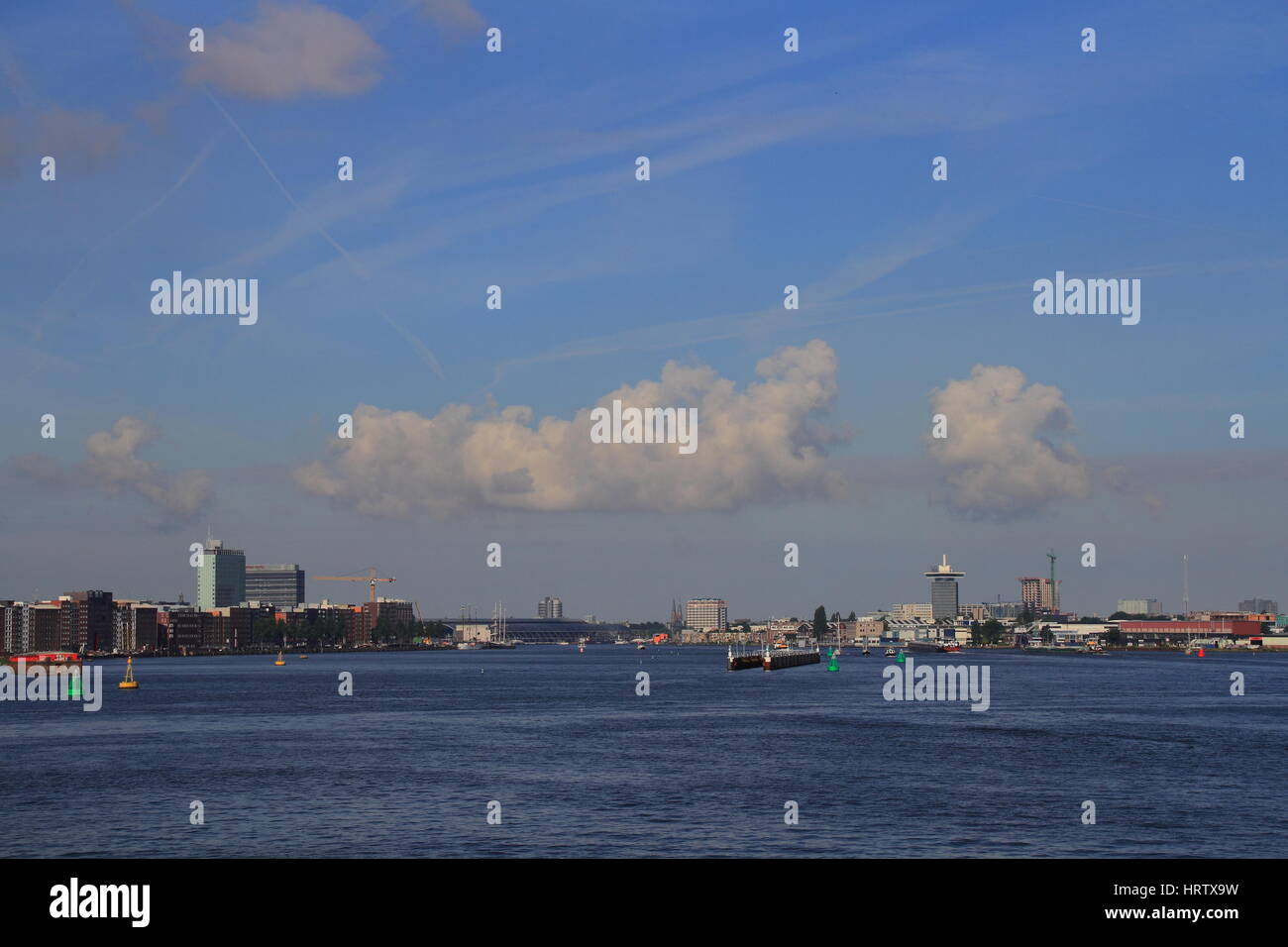 Amsterdam Harbor the Netherlands image in landscape format with copy ...