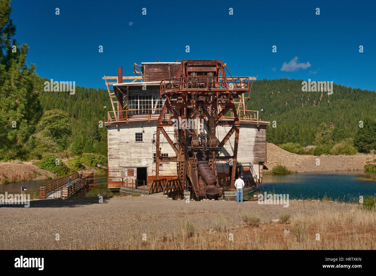 Historic gold mining dredge in Sumpter in Blue Mountains, Oregon, USA ...