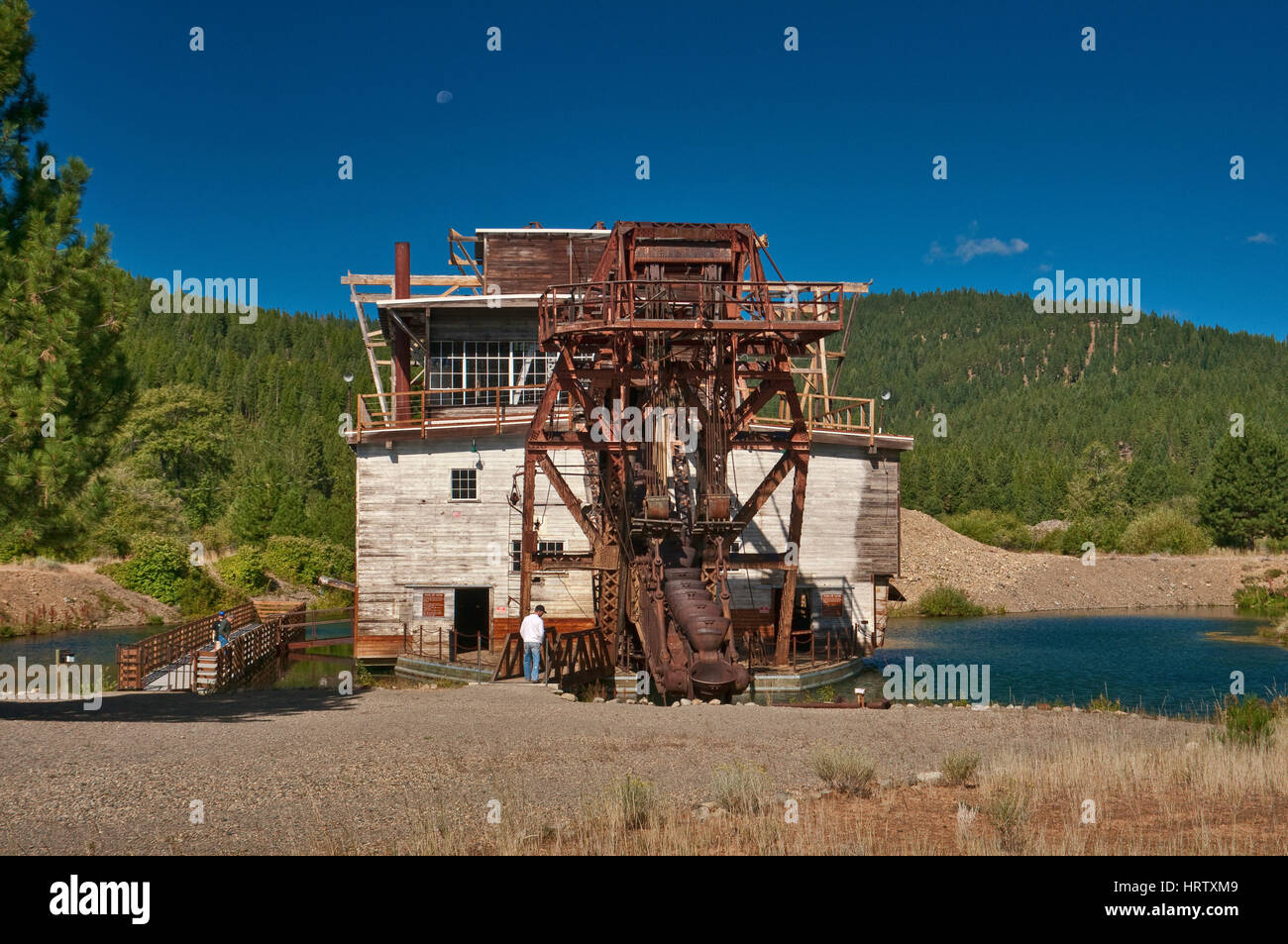 Historic gold mining dredge in Sumpter in Blue Mountains, Oregon, USA ...