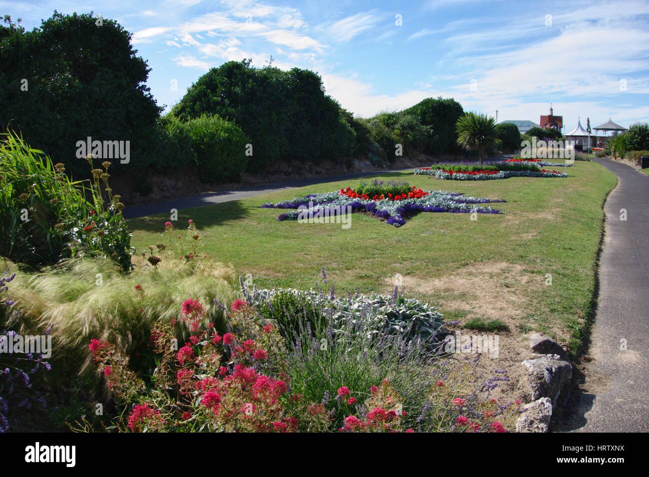 Gardens on seafront at St Annes on the Sea Stock Photo - Alamy