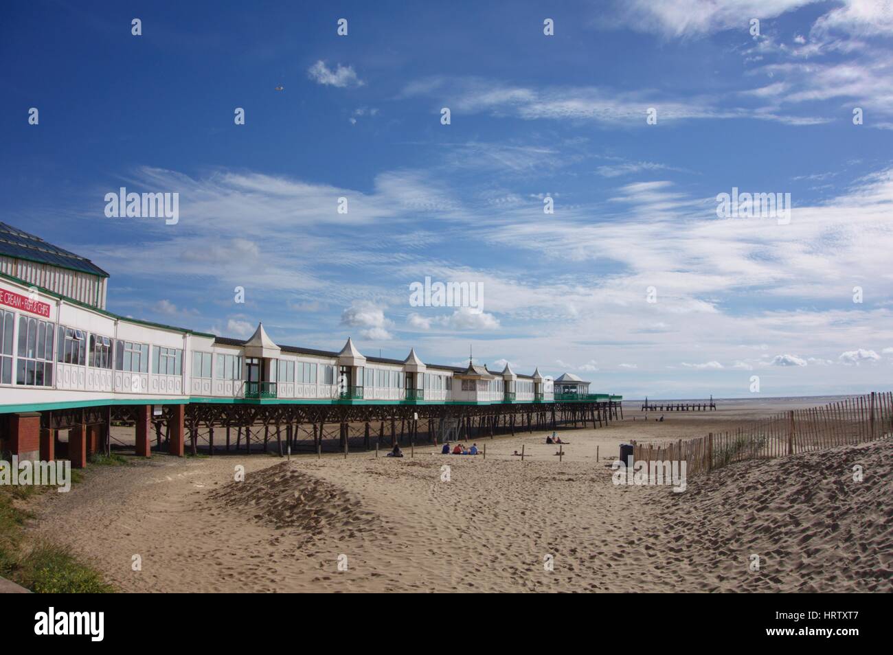 St Annes Pier and beach Stock Photo - Alamy