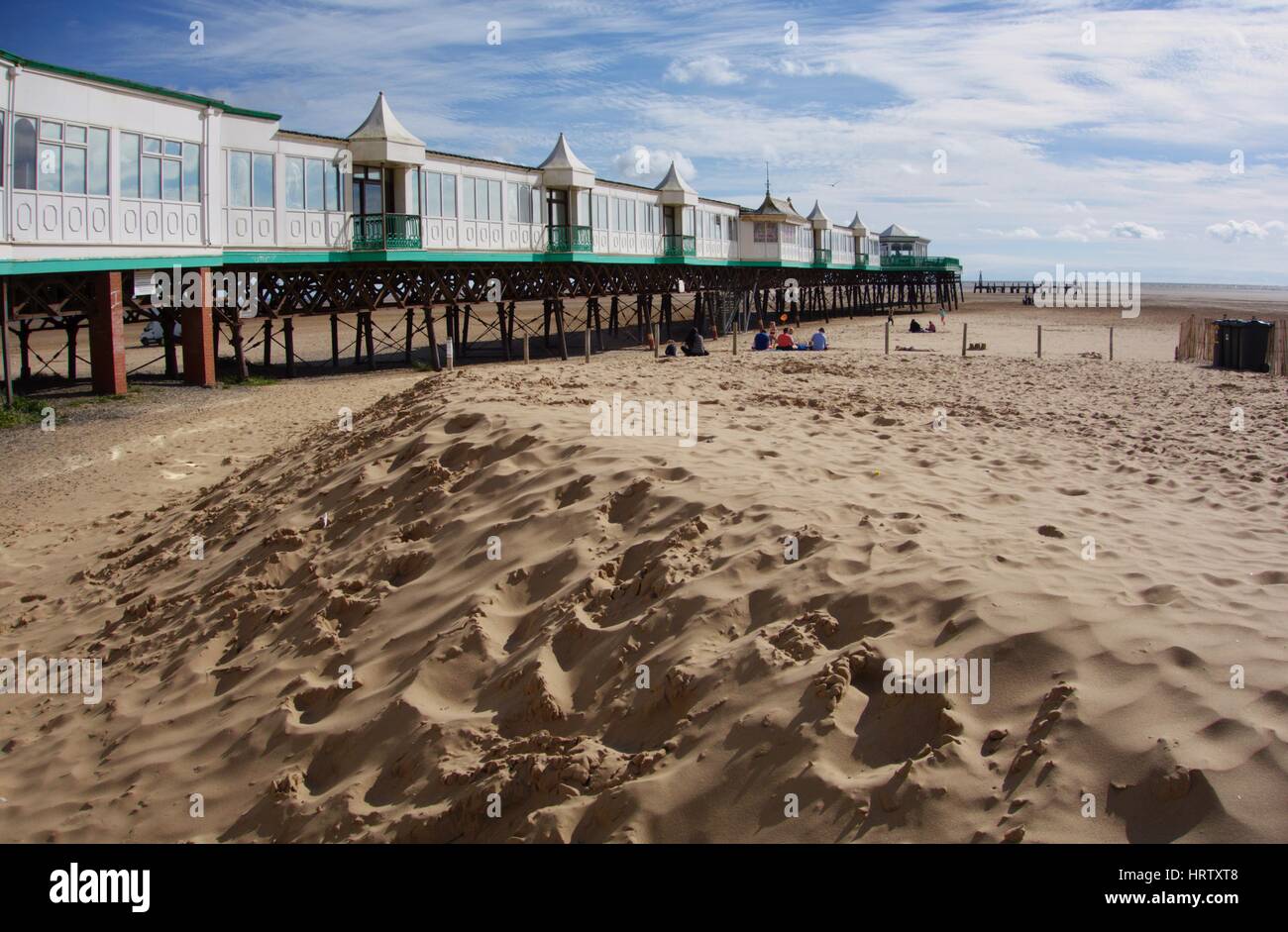 St Annes Pier and beach Stock Photo - Alamy