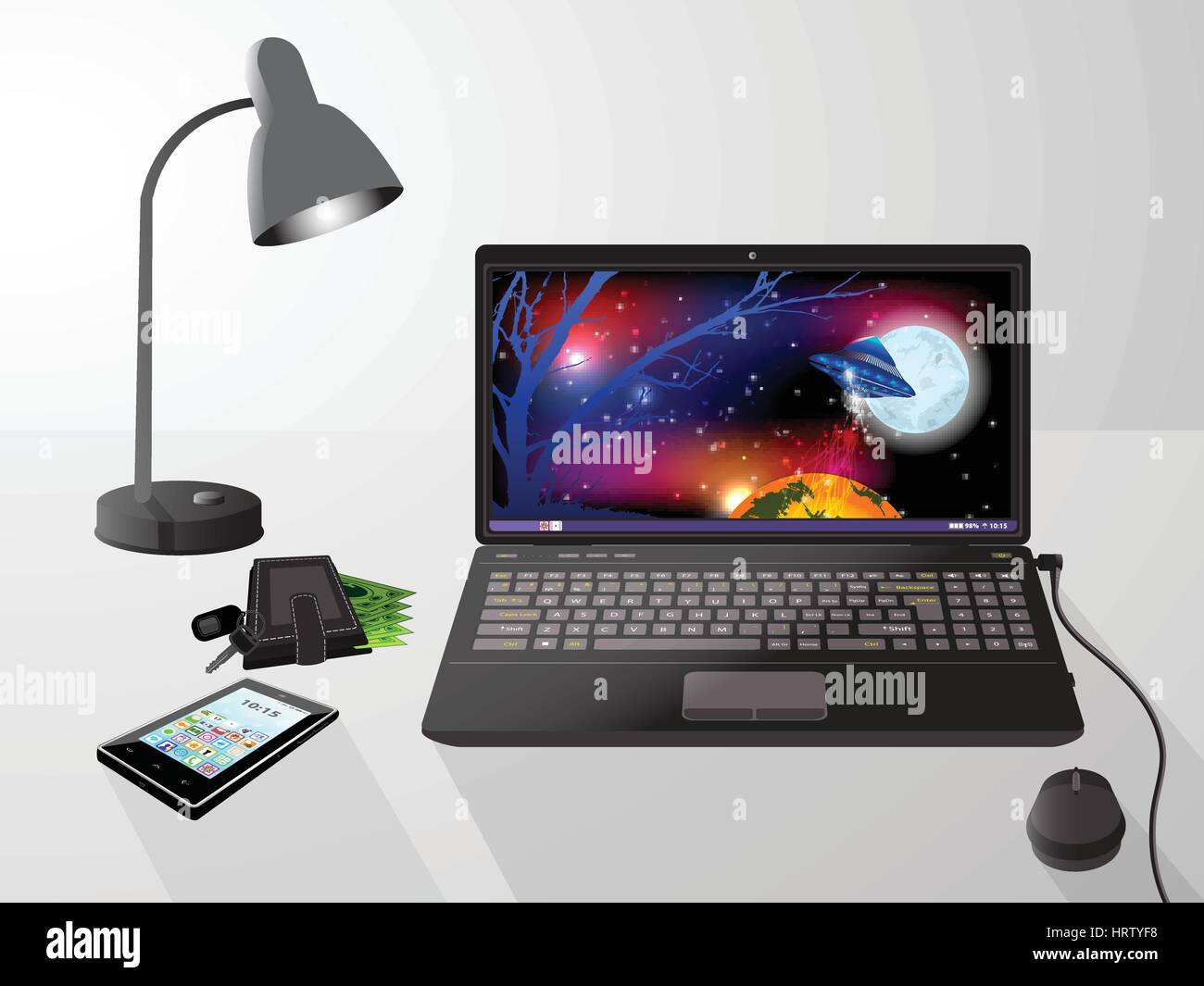 Screen saver desktop Stock Vector Images - Alamy