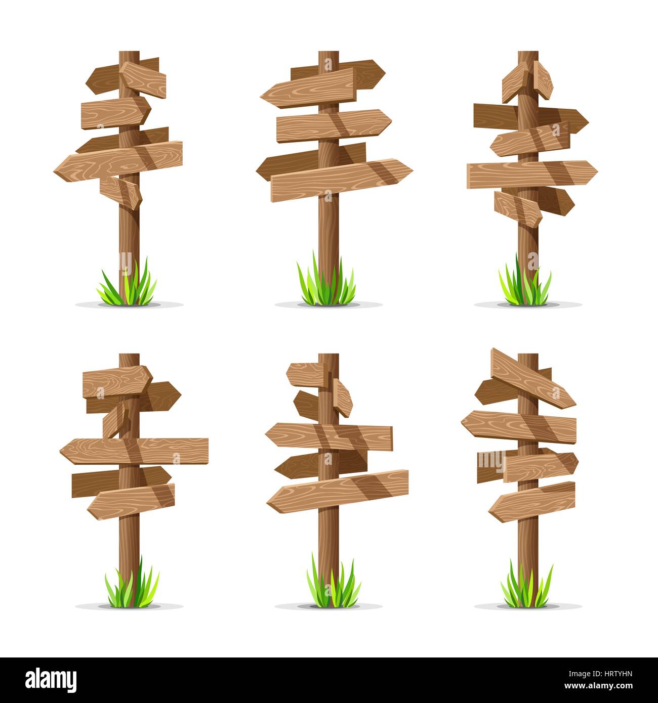 Wooden arrow signboards blank vector set Stock Vector Image & Art - Alamy