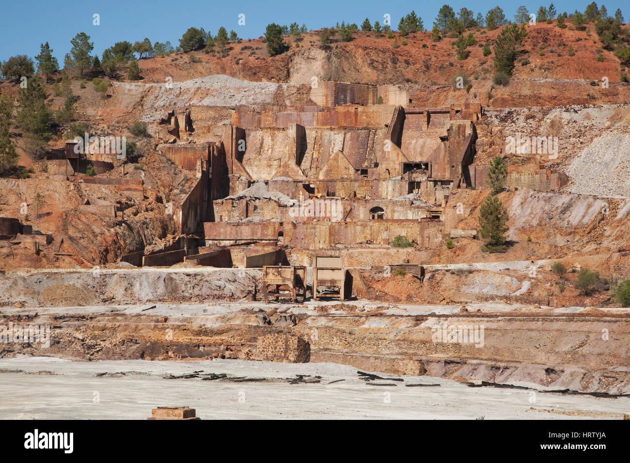 Lunar like despoiled landscape opencast mineral extraction in the Minas ...