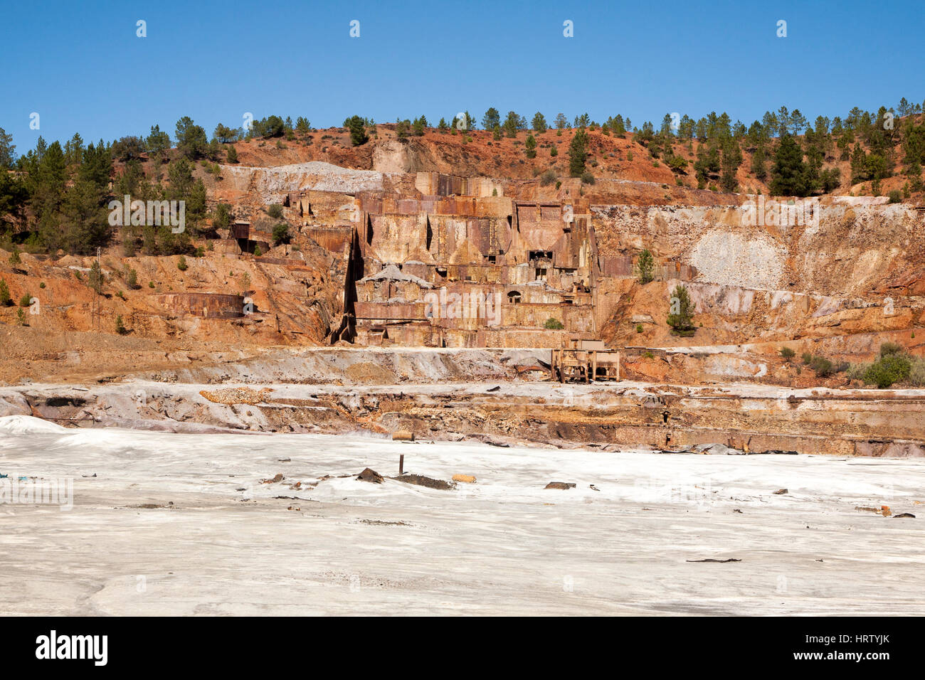 Lunar like despoiled landscape opencast mineral extraction in the Minas ...