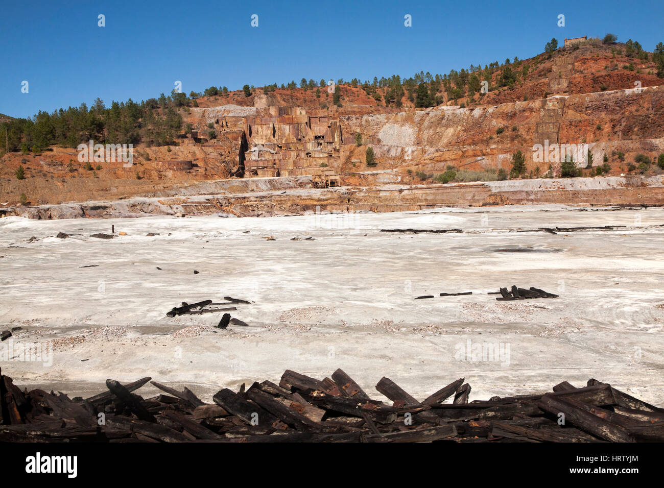 Lunar like despoiled landscape opencast mineral extraction in the Minas ...