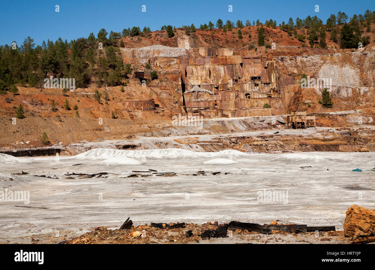 Lunar like despoiled landscape opencast mineral extraction in the Minas ...