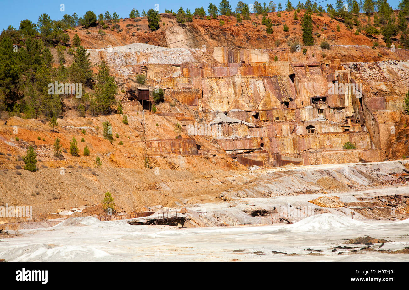 Lunar like despoiled landscape opencast mineral extraction in the Minas ...