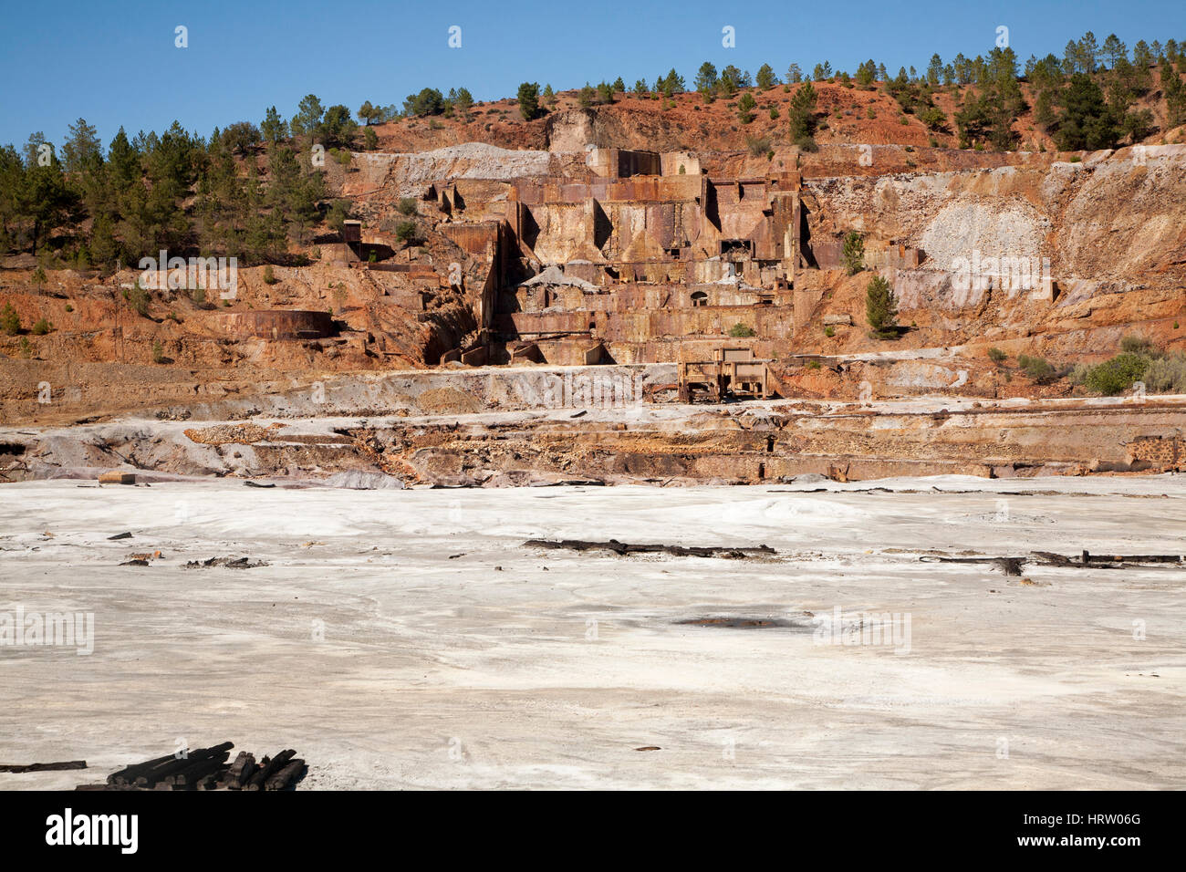 Lunar like despoiled landscape opencast mineral extraction, Minas de ...