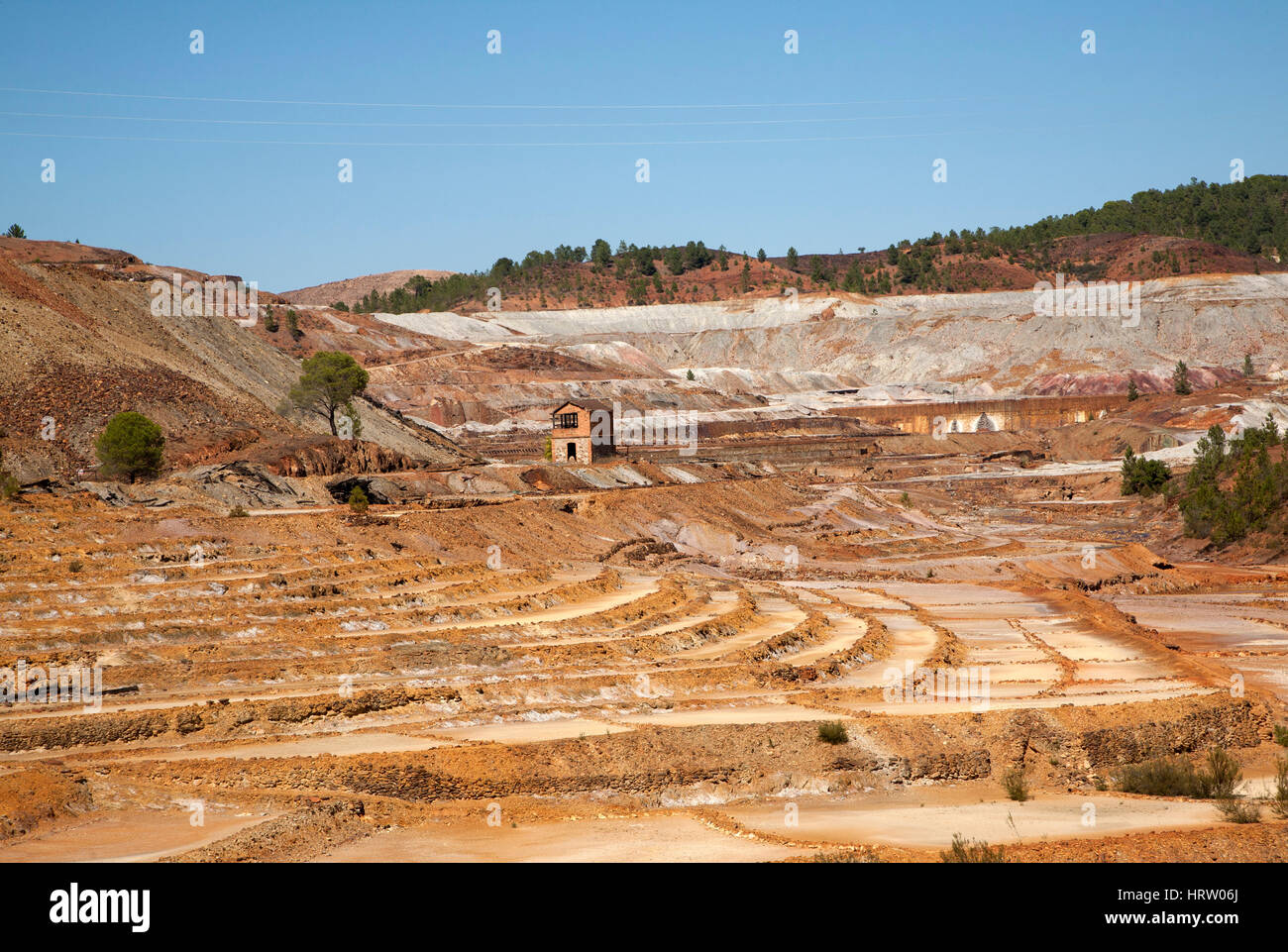Lunar like despoiled landscape opencast mineral extraction, Minas de ...