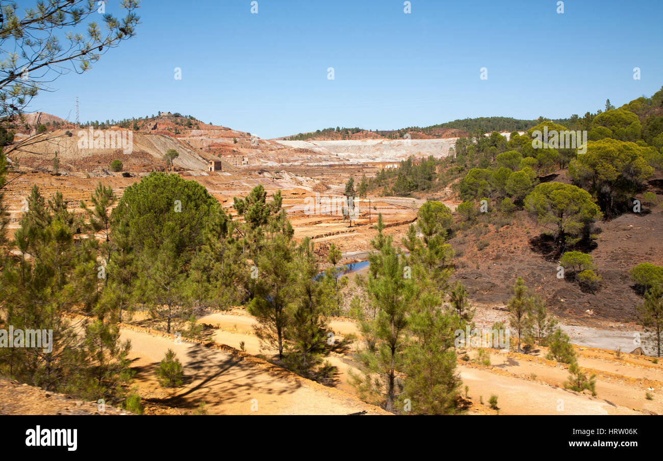 Despoiled landscape opencast mineral extraction, Minas de Riotinto ...