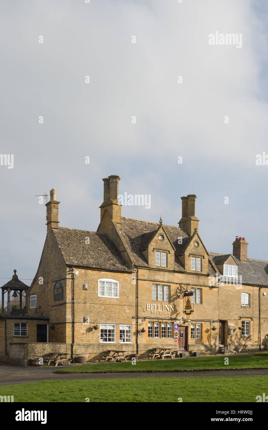 The Bell Inn pub, Willersey, Gloucestershire, England, United Kingdom ...