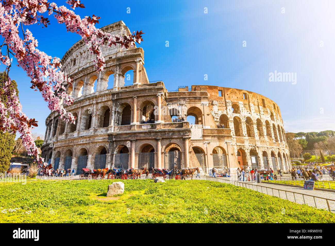 Colosseum at spring in Rome, Italy Stock Photo - Alamy