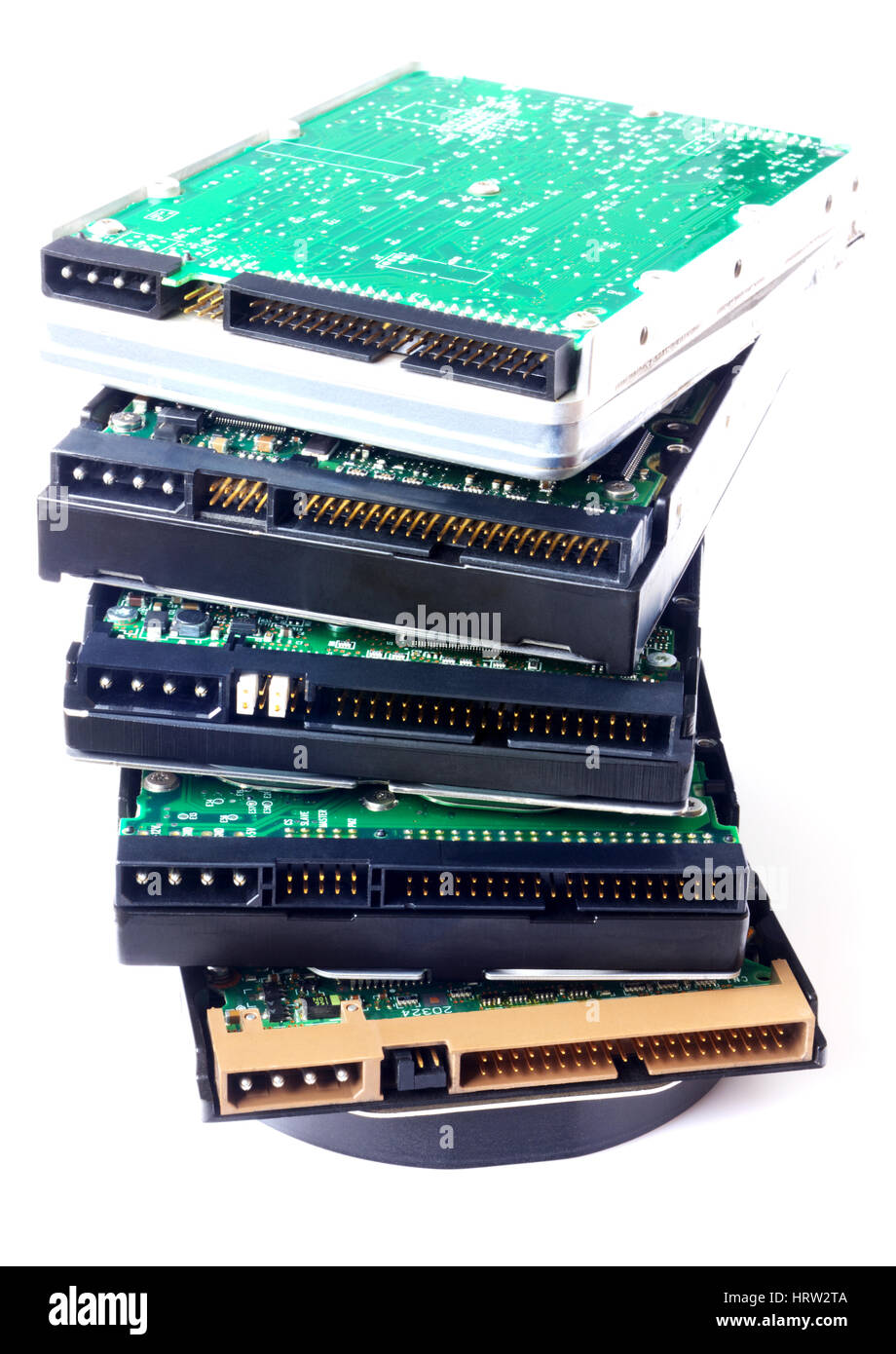 Hard disk drives isolated on white Stock Photo - Alamy