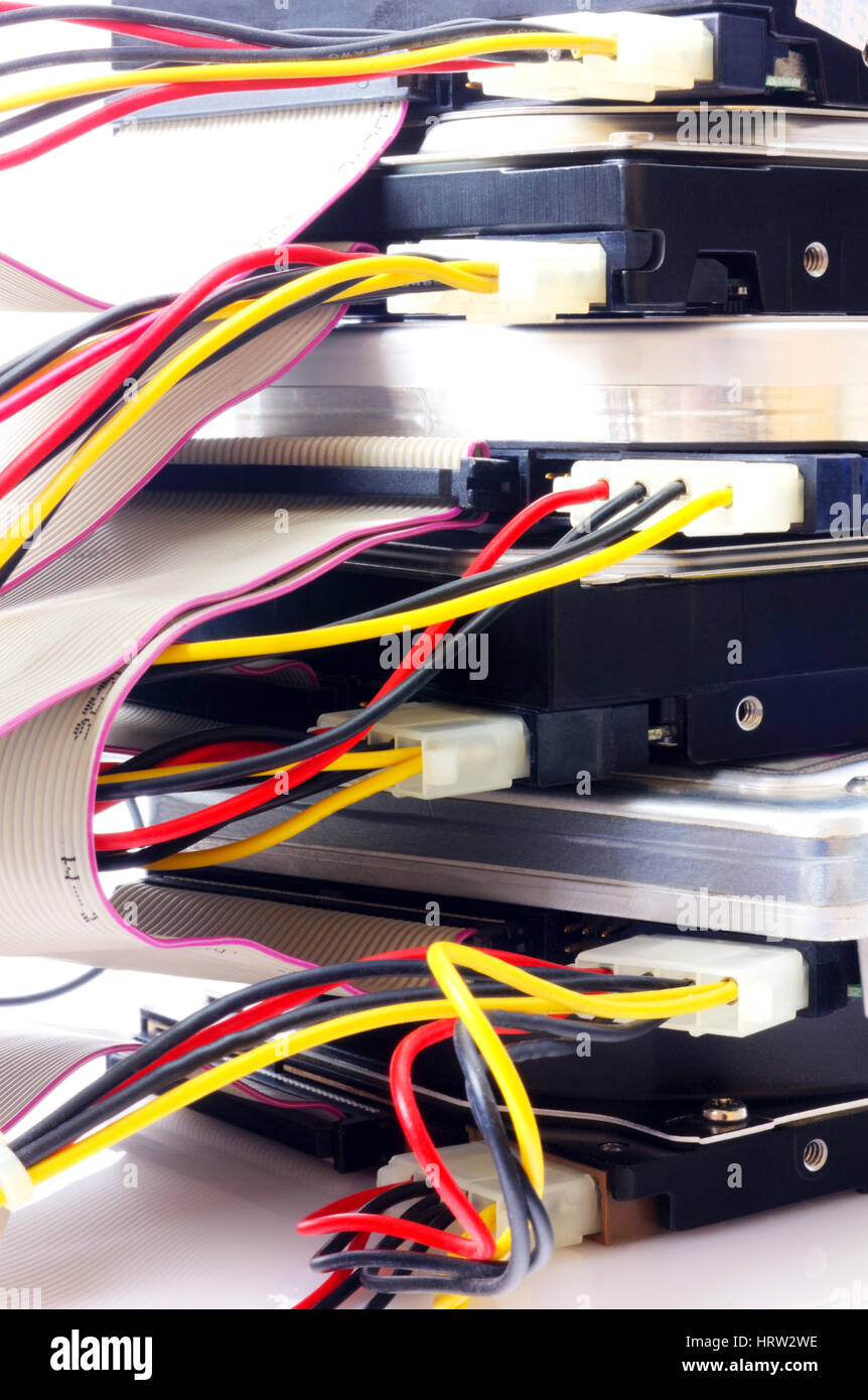 Hard disk drives isolated on white background Stock Photo - Alamy