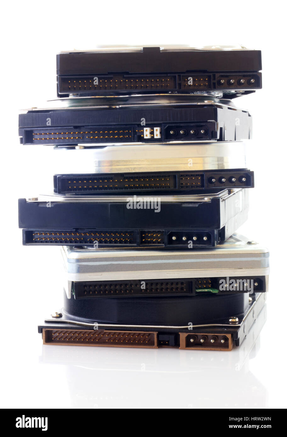 Hard disk drives isolated on white background Stock Photo - Alamy