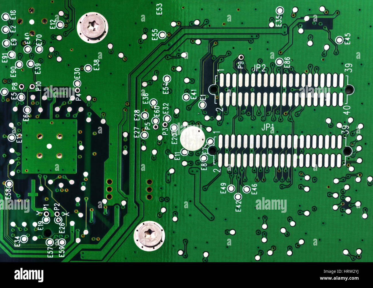 Electronic circuit board with components Stock Photo - Alamy