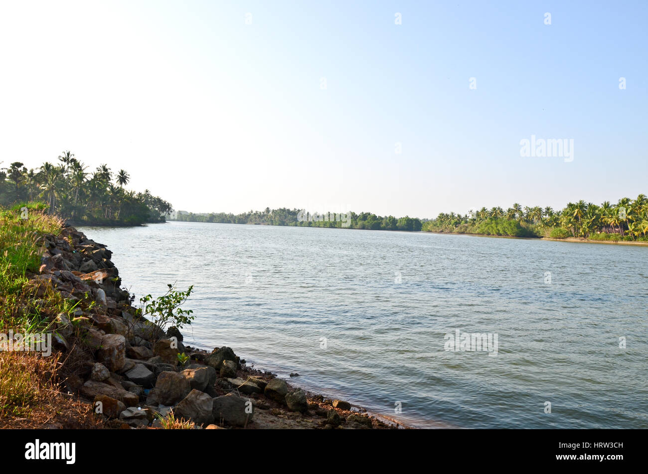 Serene beauty of Shambhavi River at Mulki, Mangalore, India Stock Photo ...
