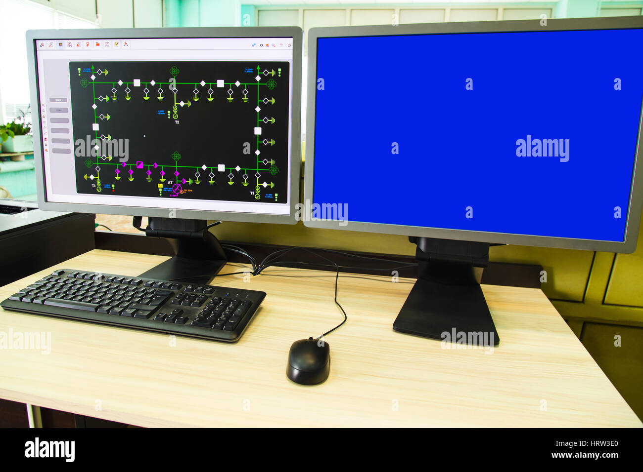 Modern electricity system schematic High Resolution Stock Photography ...