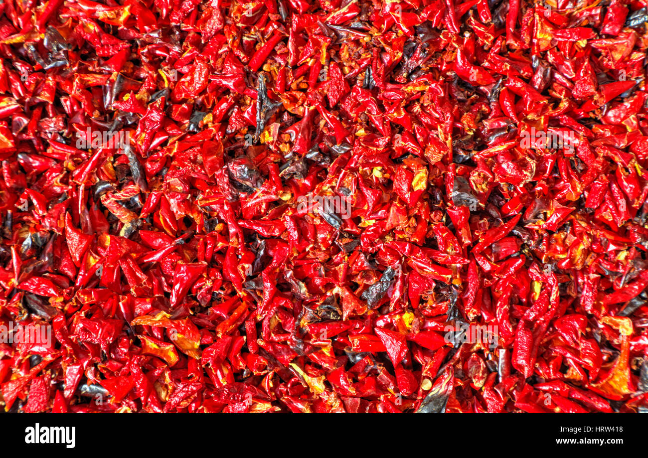 Red hot chilli chopped dry hi-res stock photography and images - Alamy
