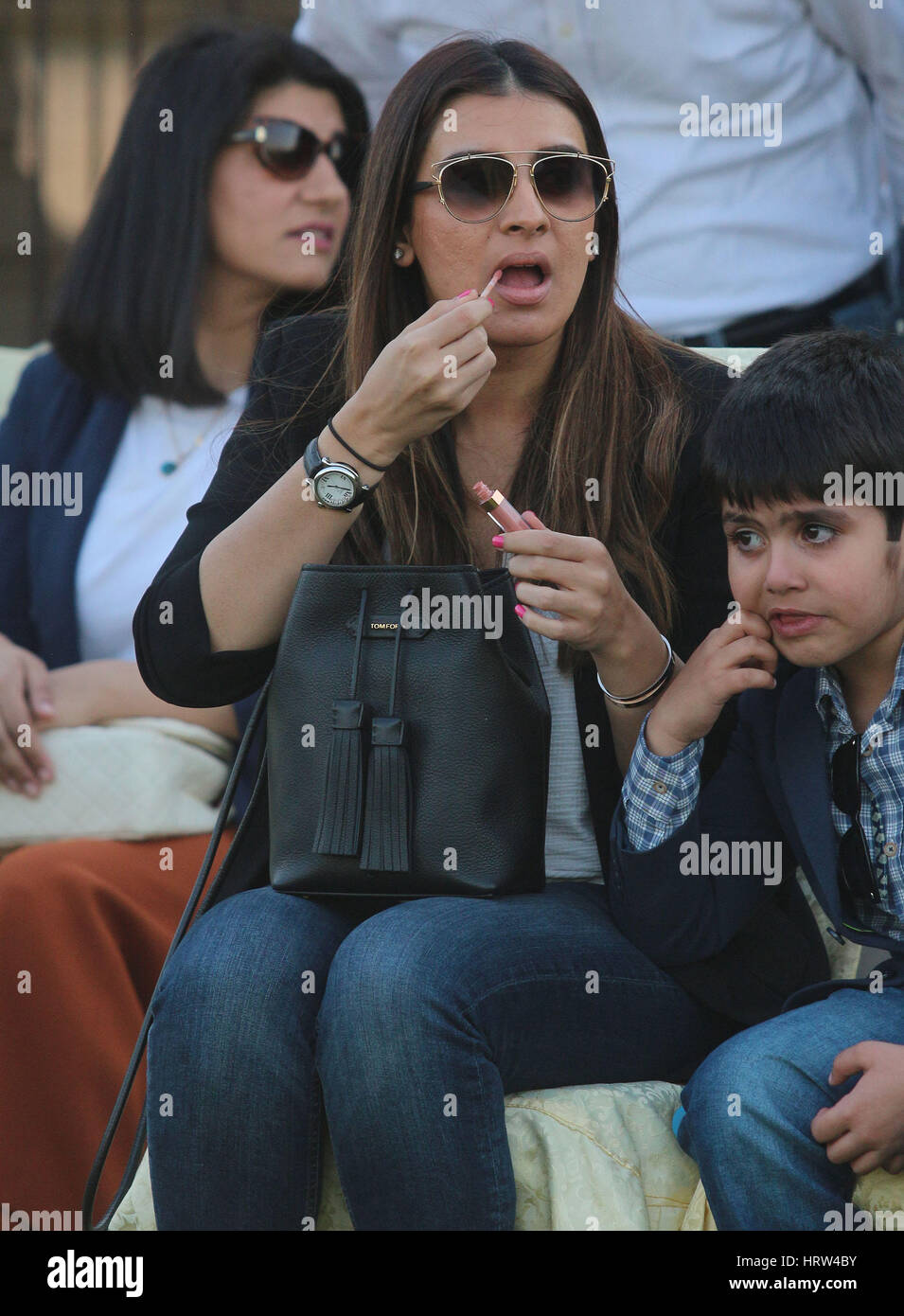 Lahore, Pakistan. 04th Mar, 2017. Pakistani spectators watching the ...