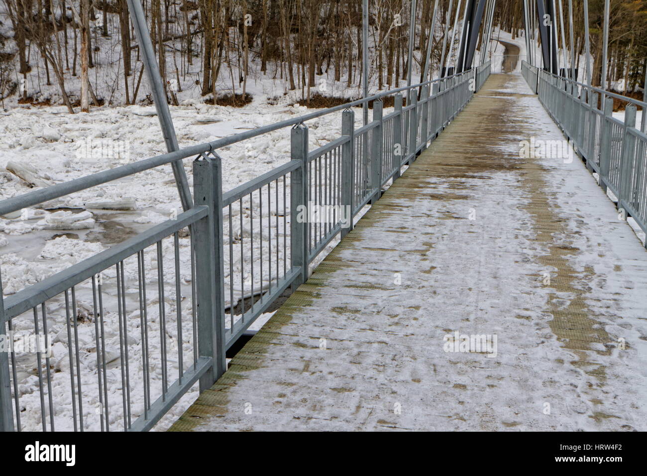 A footbridge in early spring Stock Photo - Alamy