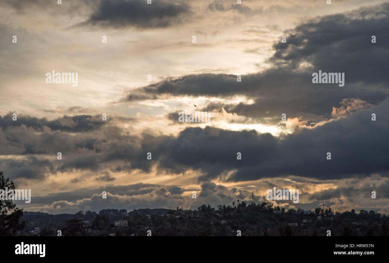 Sunset in Los Angeles Stock Photo - Alamy