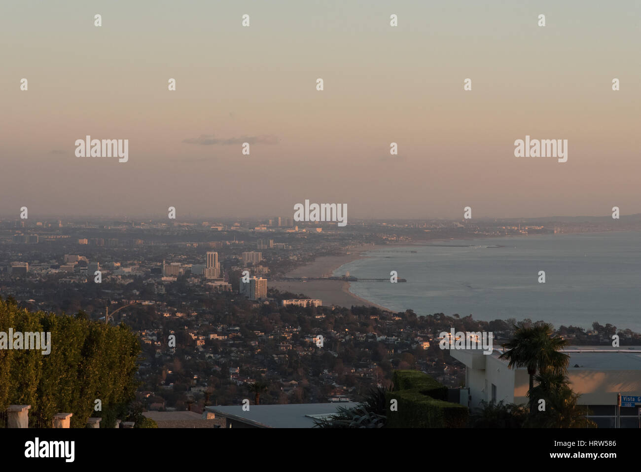 Santa Monica Bay from above Stock Photo - Alamy