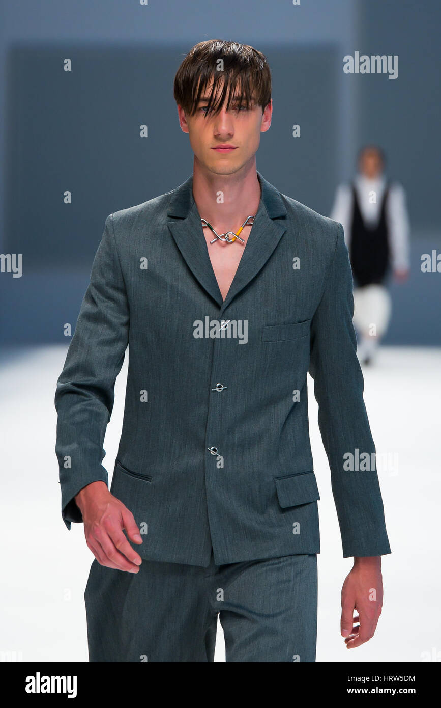 BARCELONA - JUN 30: A model walks the runway for the Isometric ...