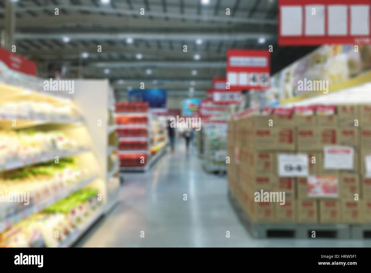 abstract blurred of product stock in department store background - use ...