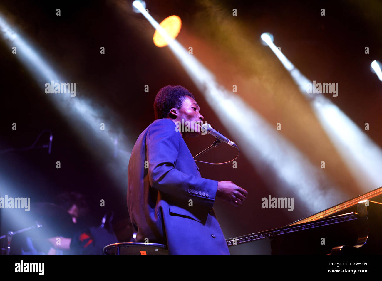 BARCELONA - JUL 3: Benjamin Clementine (singer and pianist) performs at ...