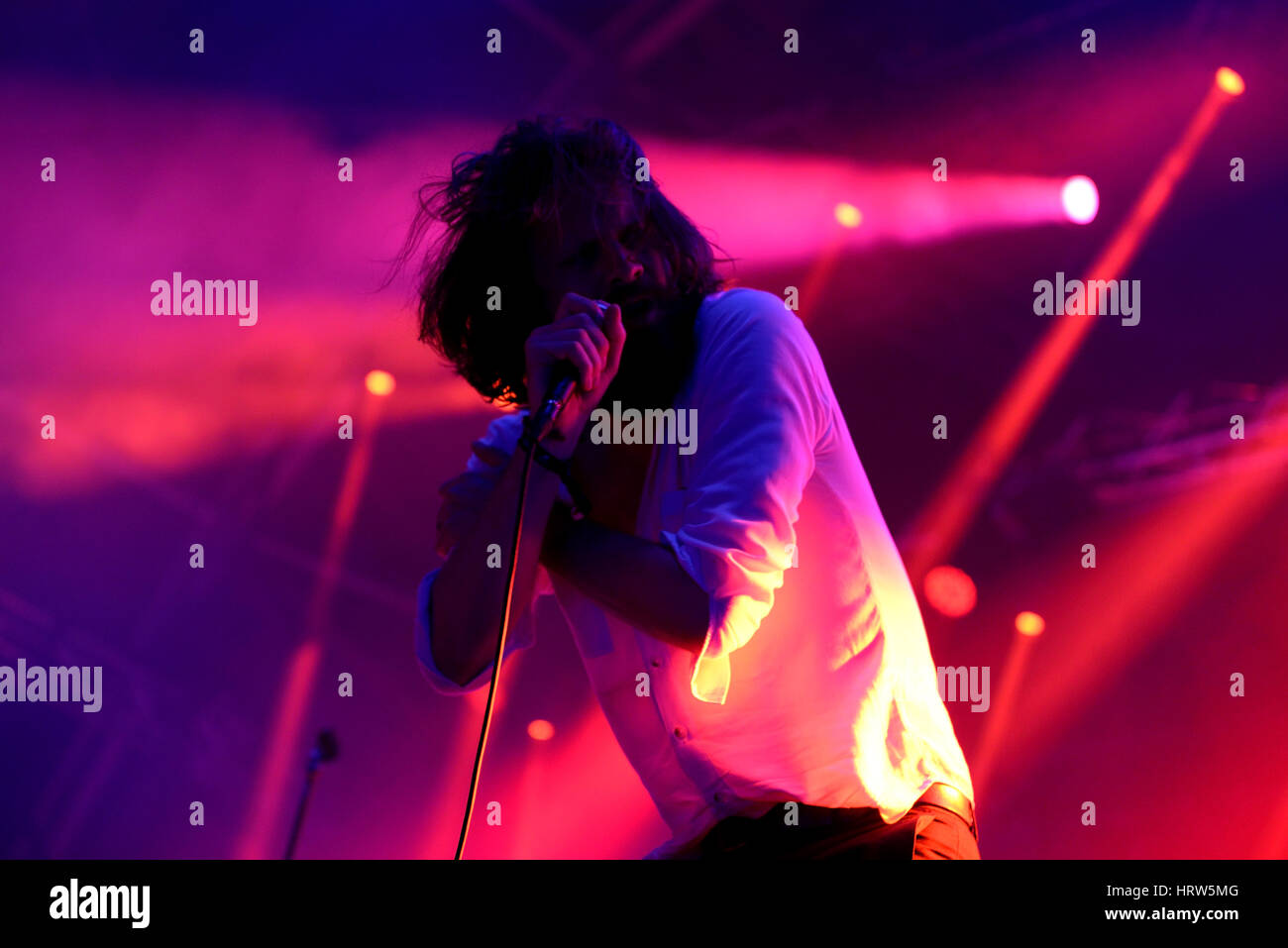 BARCELONA - JUL 4: Father John Misty (band) in concert at Vida Festival ...