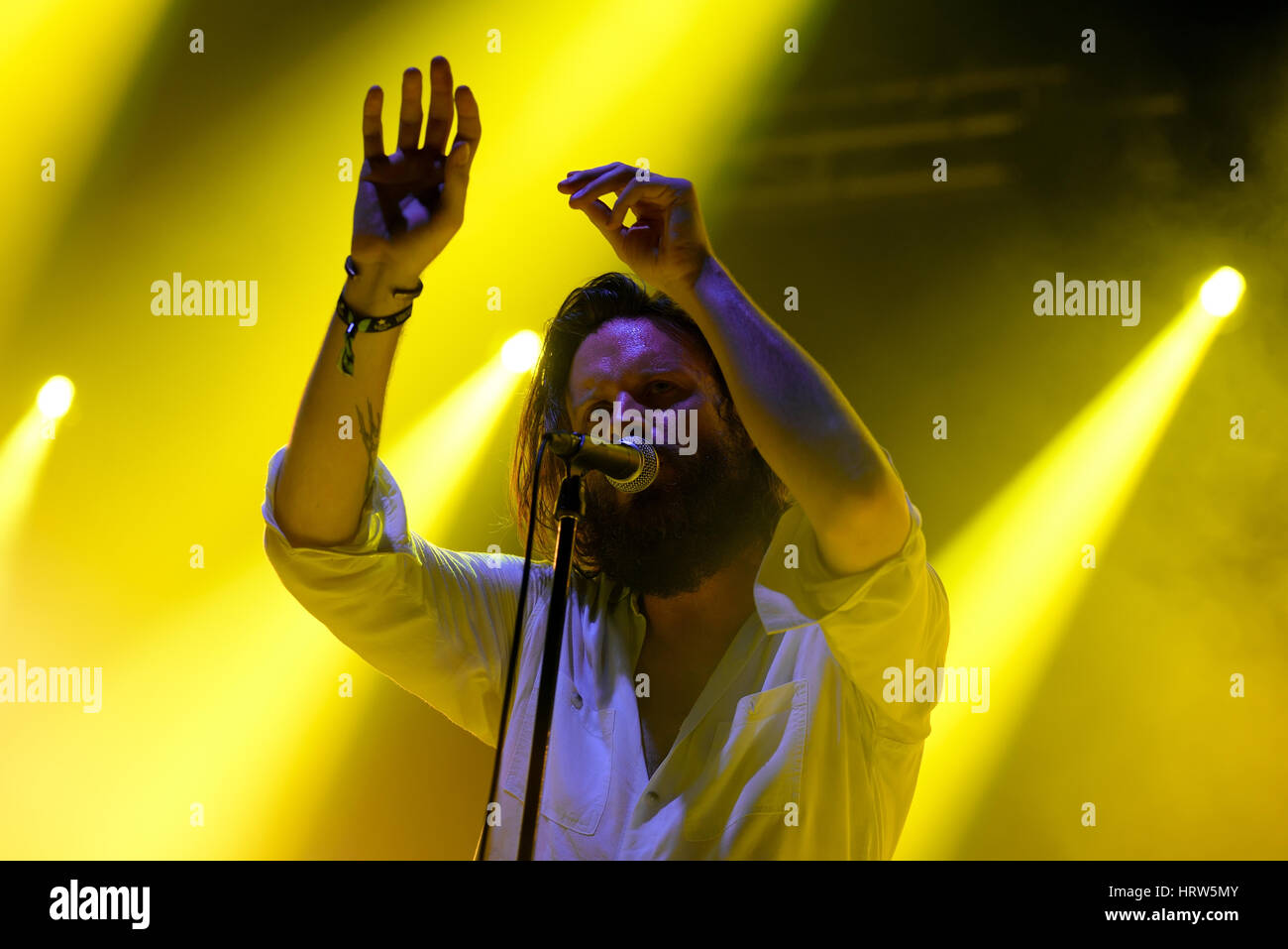 BARCELONA - JUL 4: Father John Misty (band) in concert at Vida Festival ...